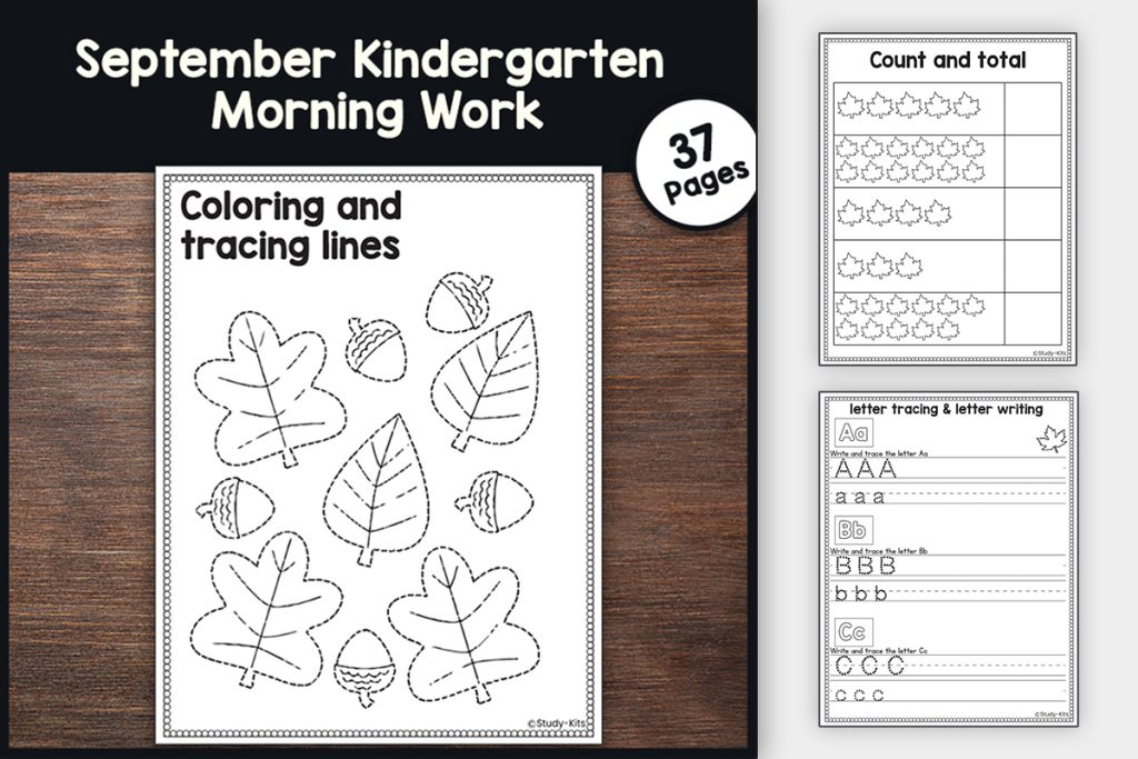 September Morning Work for Kindergarten: Back to School Common Core ...