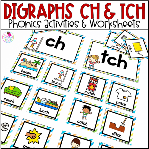 Digraph CH & Trigraph TCH Phonics Posters, Worksheets, and Activities ...