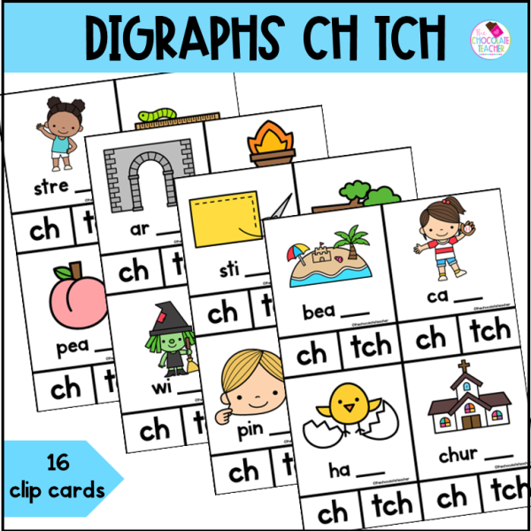 Digraph CH & Trigraph TCH Phonics Posters, Worksheets, and Activities ...