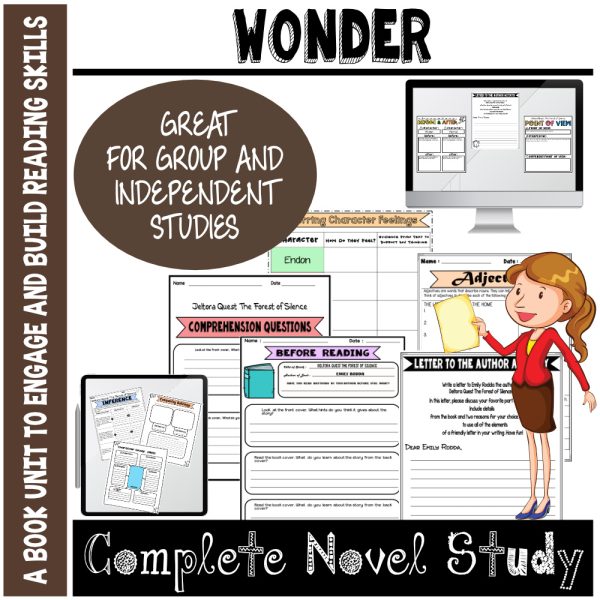 Wonder by R.J. Palacio Novel Study Complete | Made By Teachers
