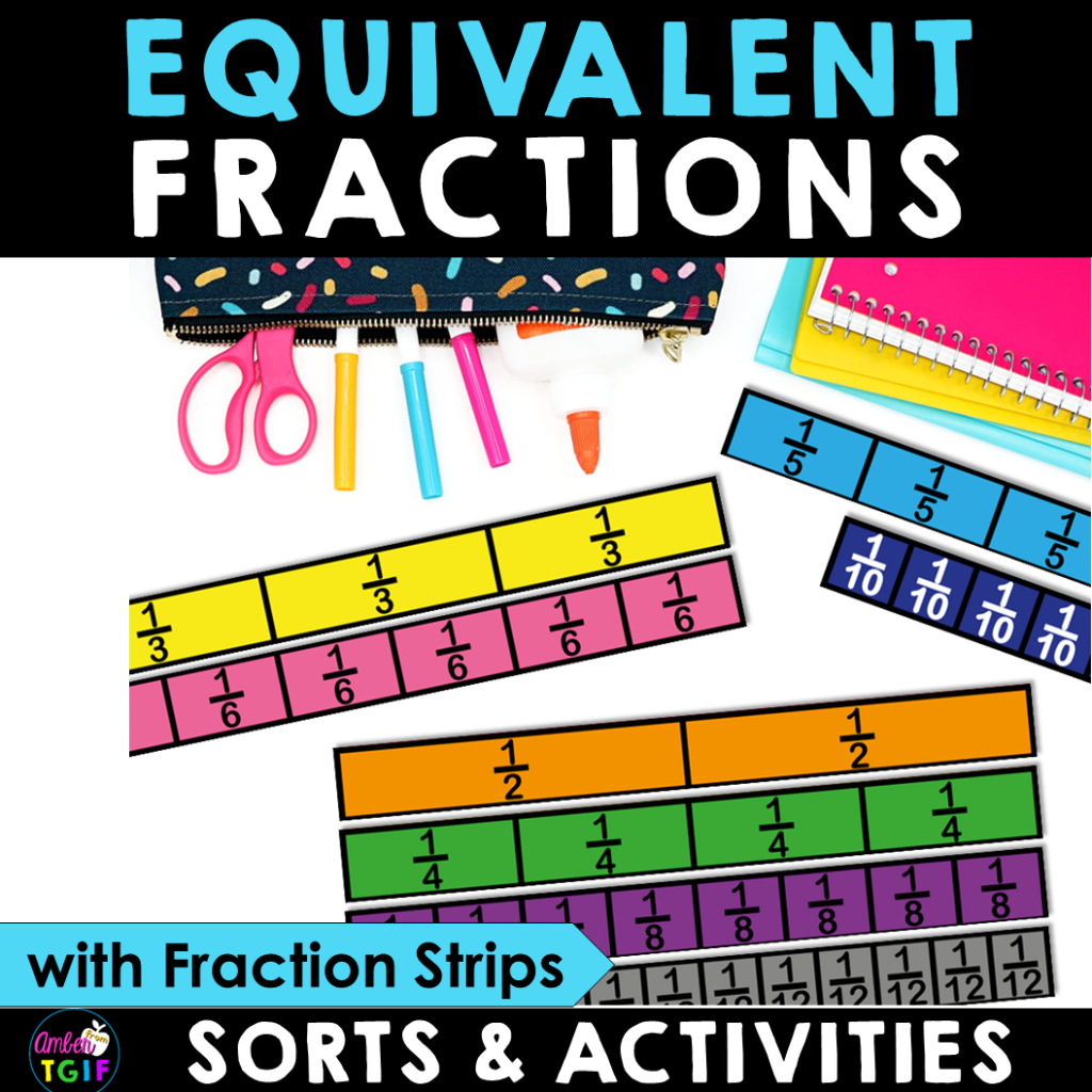 Equivalent Fractions Worksheets Activities Sorts Printable Fraction ...
