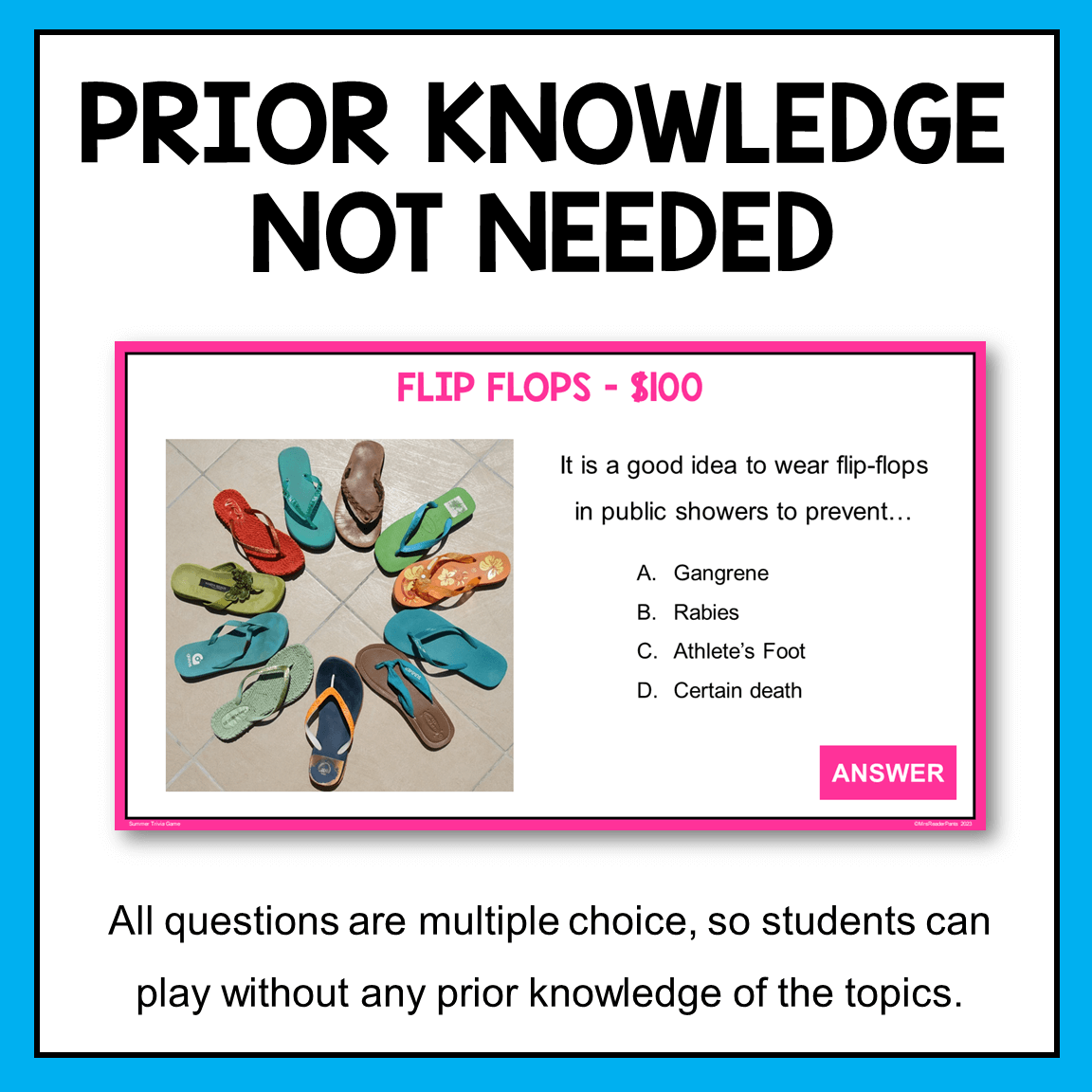 End of the Year Activities - Summer Trivia Game - End of the Year Class ...