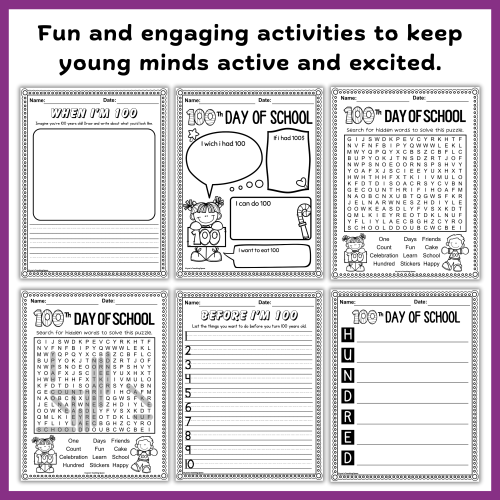 100th Day of School Reading Comprehension Passages & Questions ...