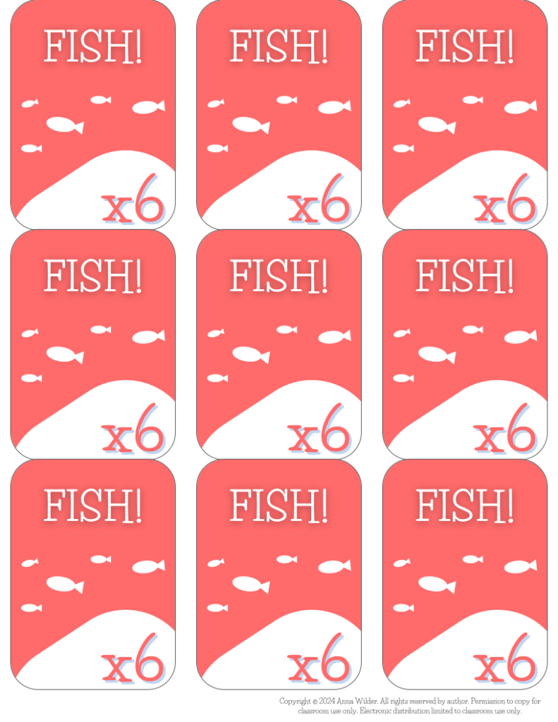 x6 Multiplication FISH! Card Game | Made By Teachers