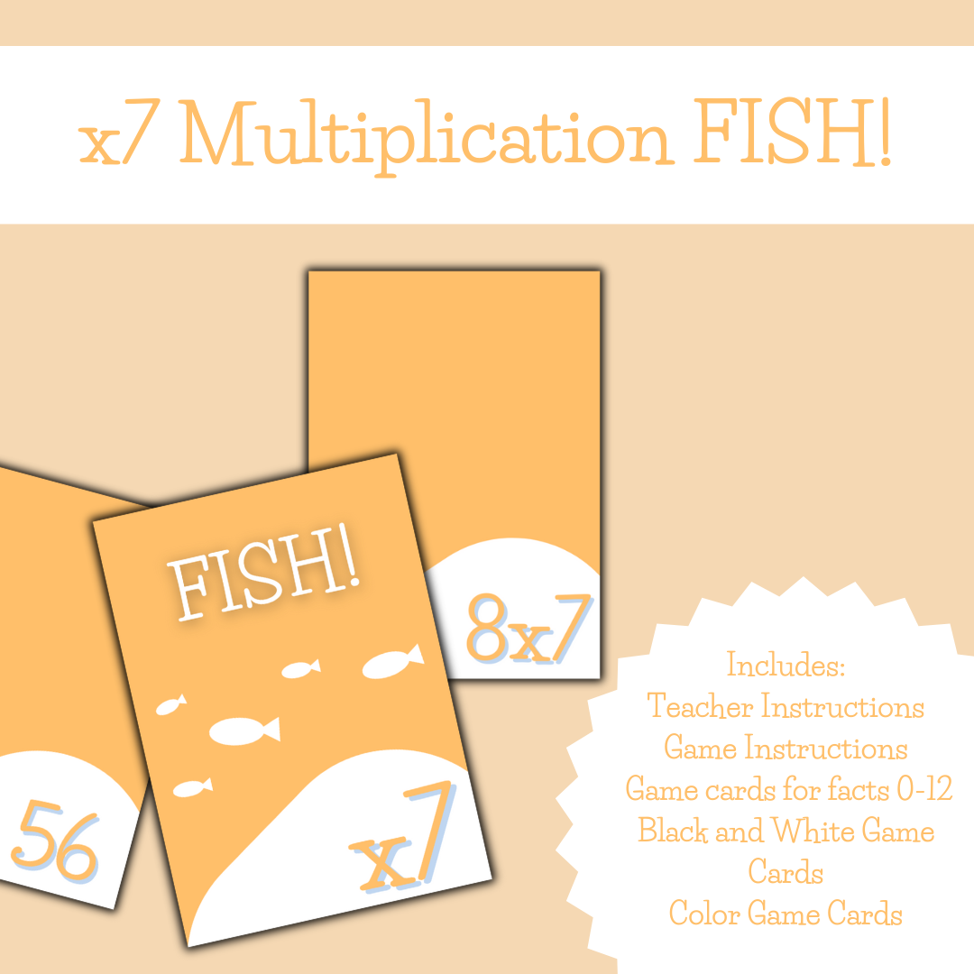 x11 Multiplication FISH! Card Game | Made By Teachers