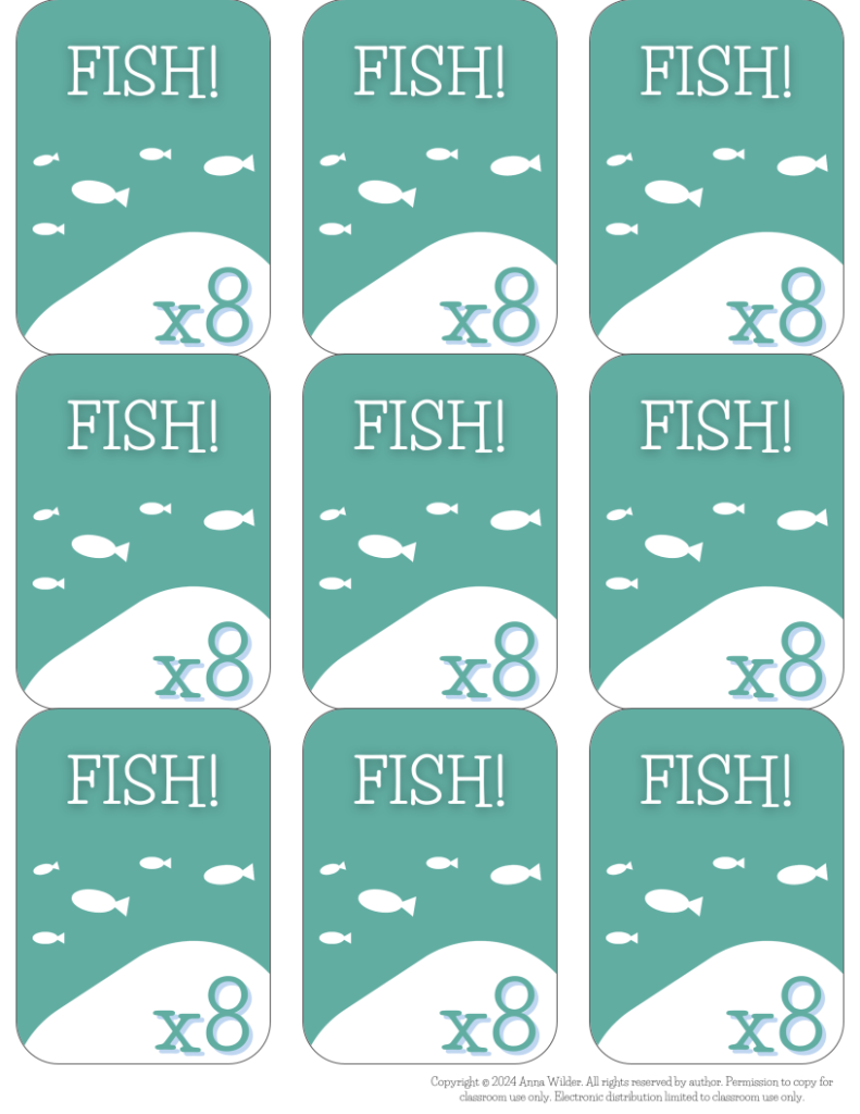 x8 Multiplication FISH! Card Game | Made By Teachers