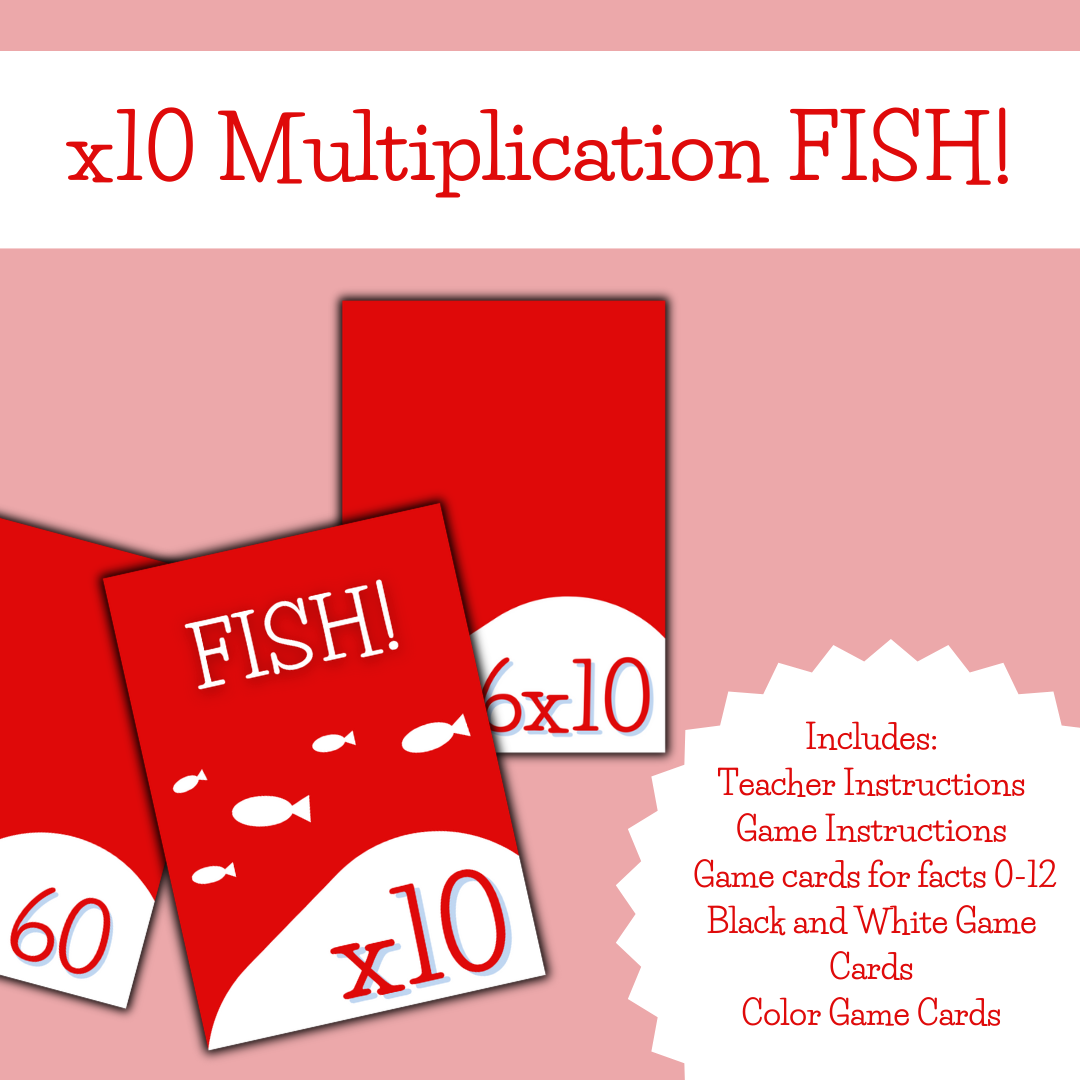 x9 Multiplication FISH! Card Game | Made By Teachers