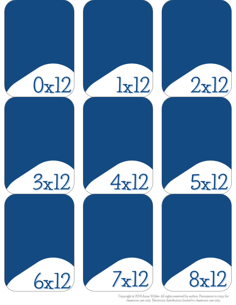 x12 Multiplication FISH! Card Game | Made By Teachers