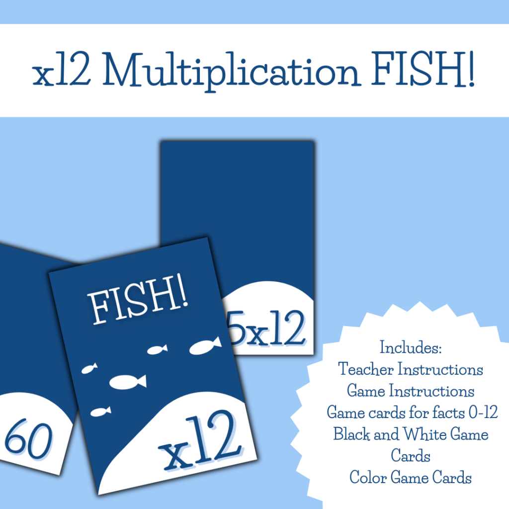x5 Multiplication FISH! Card Game | Made By Teachers