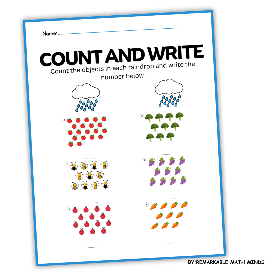 Spring Math Worksheets for Kindergarten Counting to 20 | Made By Teachers
