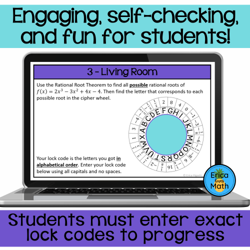 Polynomial Functions Escape Room Activity (Digital & Printable) | Made ...