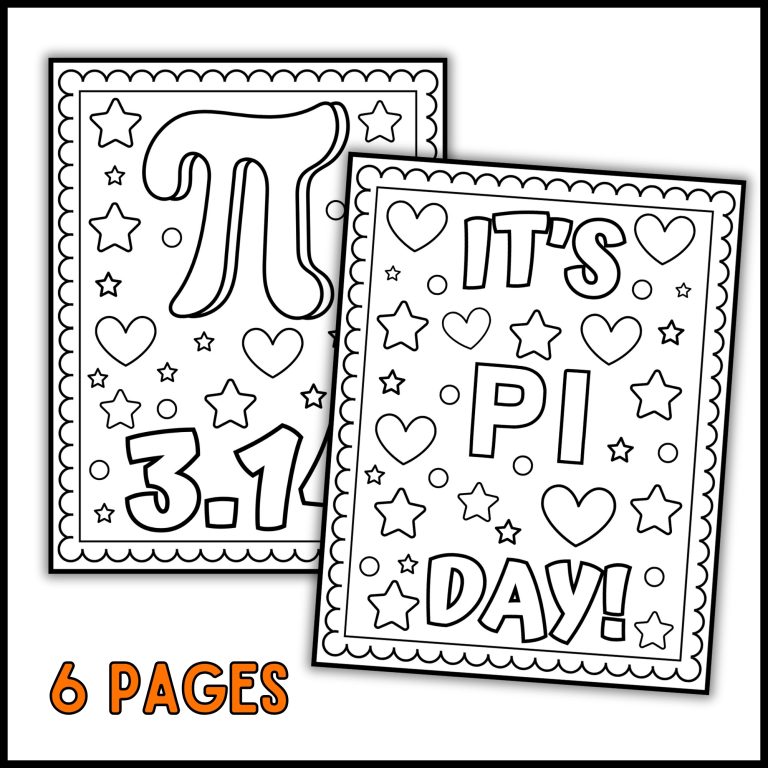 Pi Day Coloring Pages - March Happy Pi Day Coloring Sheets - Made By ...
