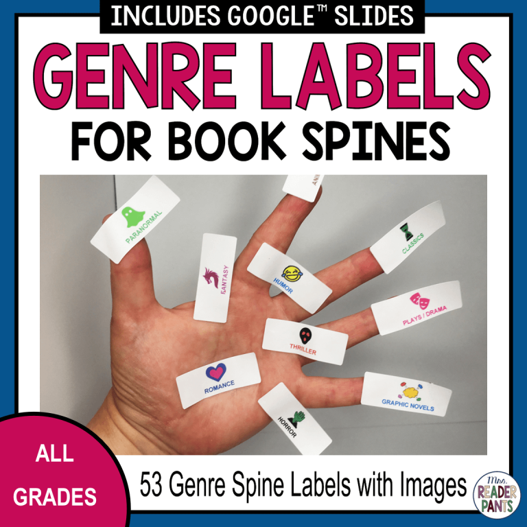 Library Genre Spine Labels - Library Genrefication Labels - Book Spine ...