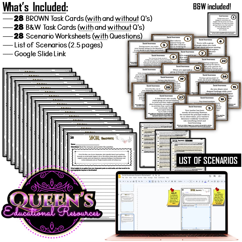 Social Awareness Activities and Scenarios | Empathy Activities | Social ...