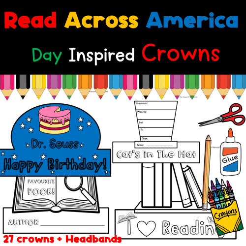Read Across America Day Inspired Crowns/Headband Hat/Coloring ...