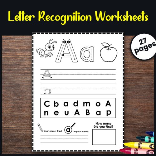 Alphabet Letter Recognition Worksheets: Letter Formation Practice No ...