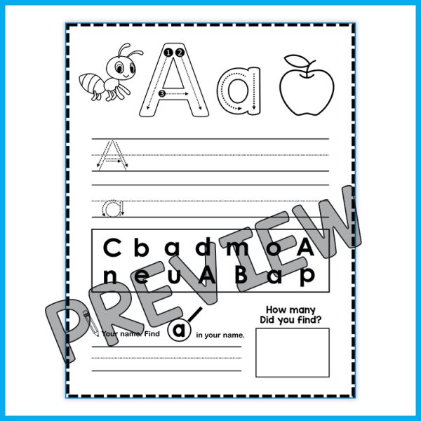 Alphabet Letter Recognition Worksheets: Letter Formation Practice No ...