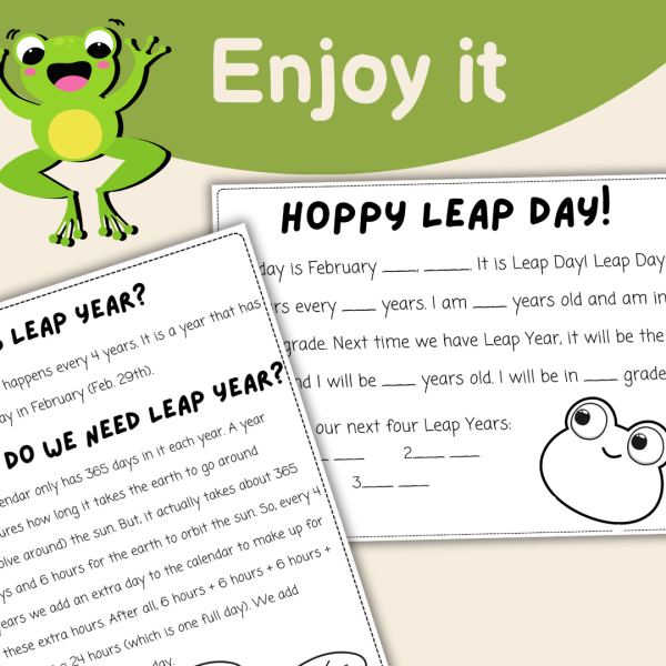 Leap Year 2024 Craft Activities | Leap Frog Printables & Writing ...