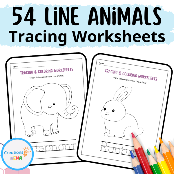 Line Tracing Animals Worksheets - Made By Teachers