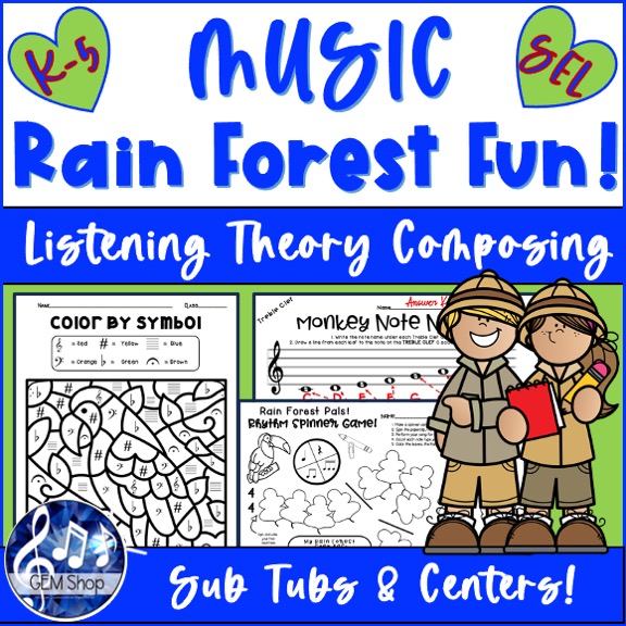 SPRING MUSIC Sub Tub Plans Activities | Made By Teachers