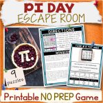 Pi Day Escape Room Printable Activity - 9 Puzzles NO PREP Breakout Game ...