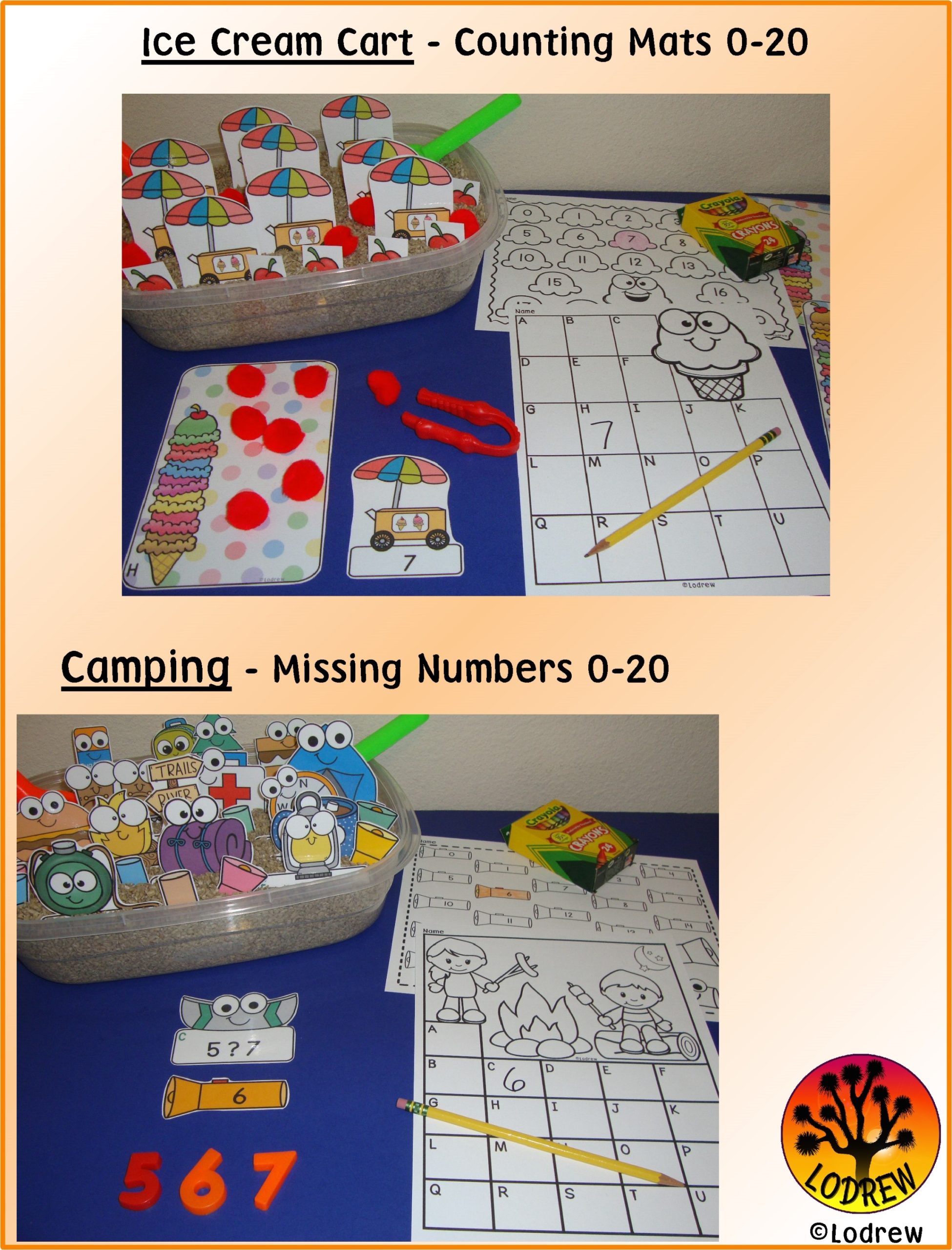 Sensory Bin Activities August Sensory Table Centers Recording Sheets ...
