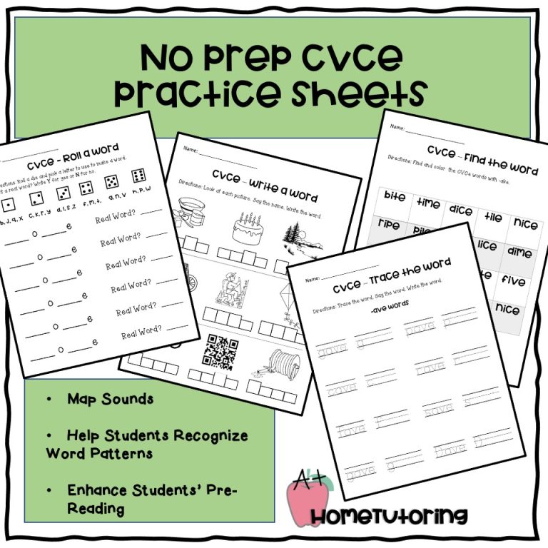 No Prep CVCe Practice Sheets | Made By Teachers