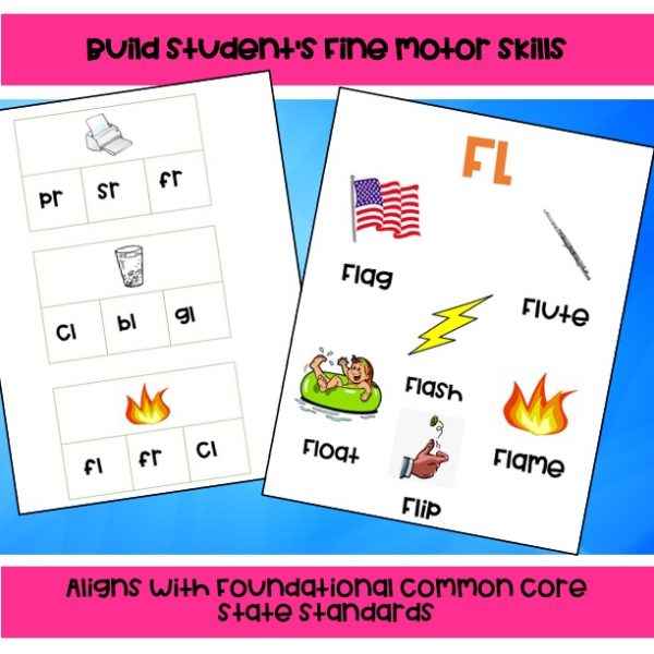 Consonant Blends Posters, Clip Cards, & Sorting Activities | Made By ...