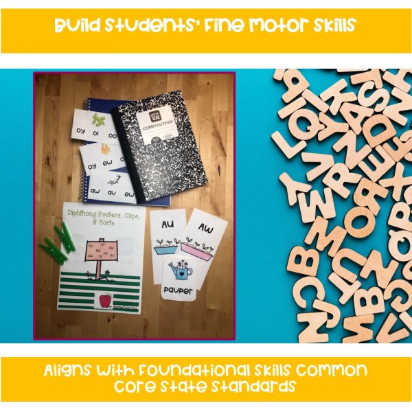Diphthong Posters, Clip Cards, & Sorting Activities - Made By Teachers