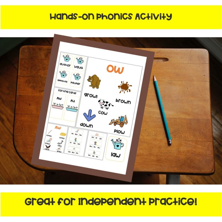 Diphthong Posters, Clip Cards, & Sorting Activities - Made By Teachers
