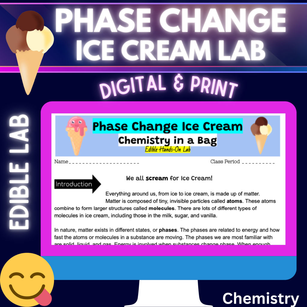 Phase Change Lab Ice Cream in a Bag Hands-On EDIBLE States of Matter ...