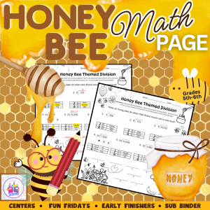 Honey Bee Math Division Activity Coloring Page | Made By Teachers