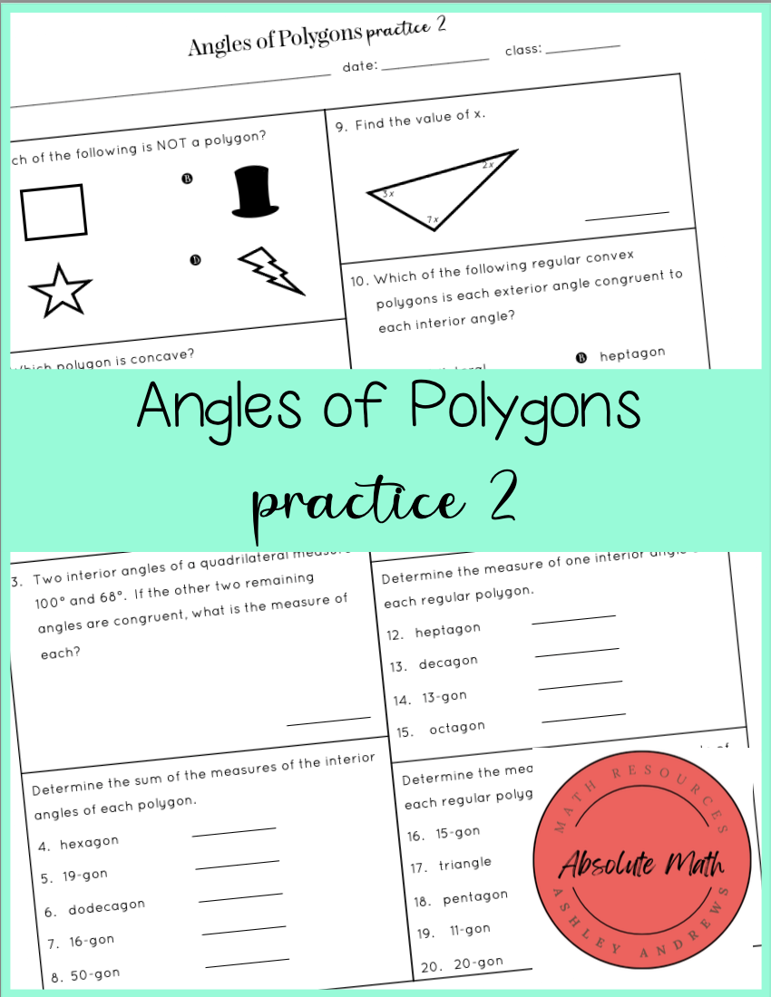 Angles of Polygons Guided Notes | Made By Teachers