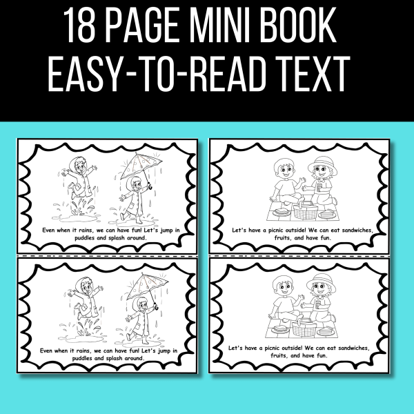 Spring Emergent Reader Mini Book-March April May Activities | Made By ...