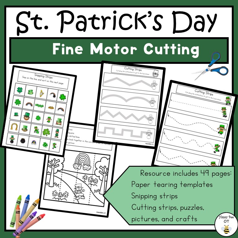 Spring Bunny 2D Fine Motor shape Craft color cut paste write craftivity ...