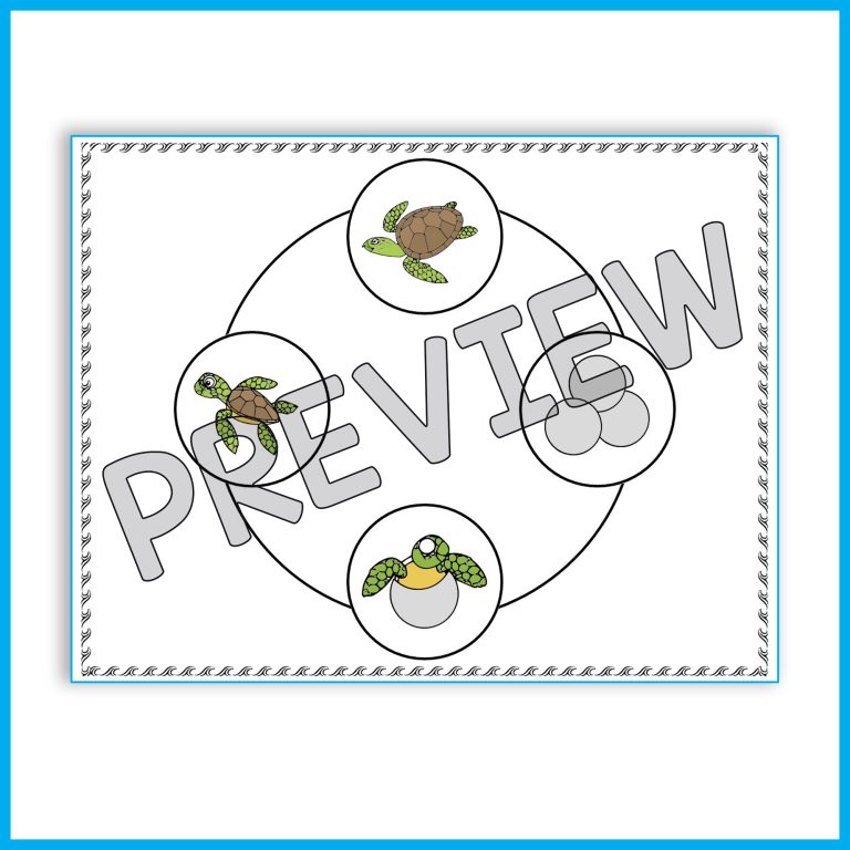 Sea Turtle Life Cycle - Sea Turtle Life Cycle Craft and Cut & Paste ...
