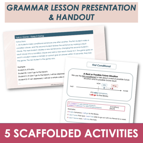 First Conditional - Adult ESL A2 Pre-intermediate Grammar Lesson ...