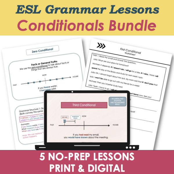 No-Prep Grammar Lesson Plans, Activities, Worksheets - Conditionals ...