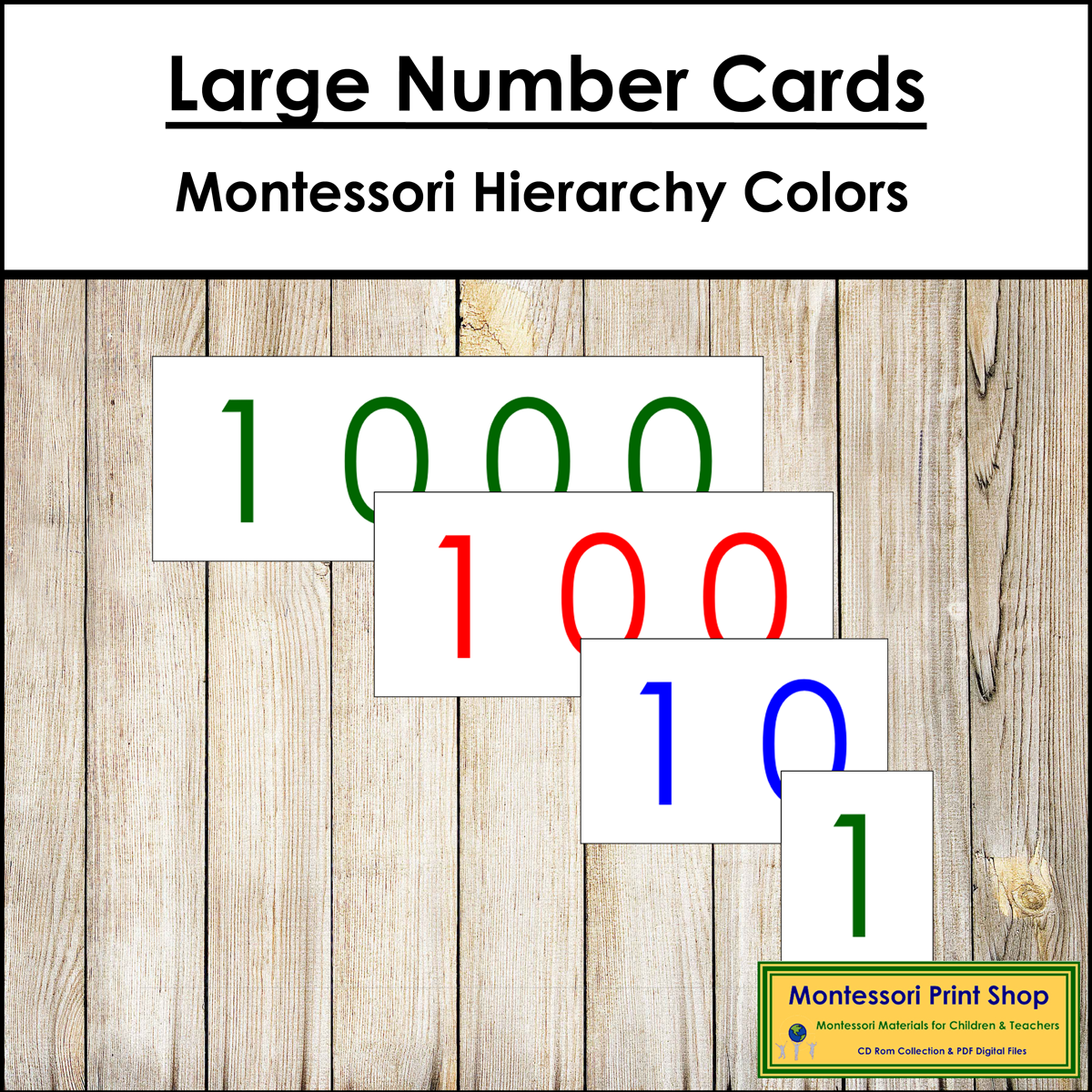 Large Number Cards - Montessori Math Collective Lessons | Made By Teachers