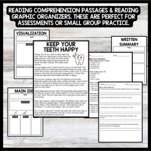 Dental Health Month Teeth Reading Comprehension Passage & Questions ...