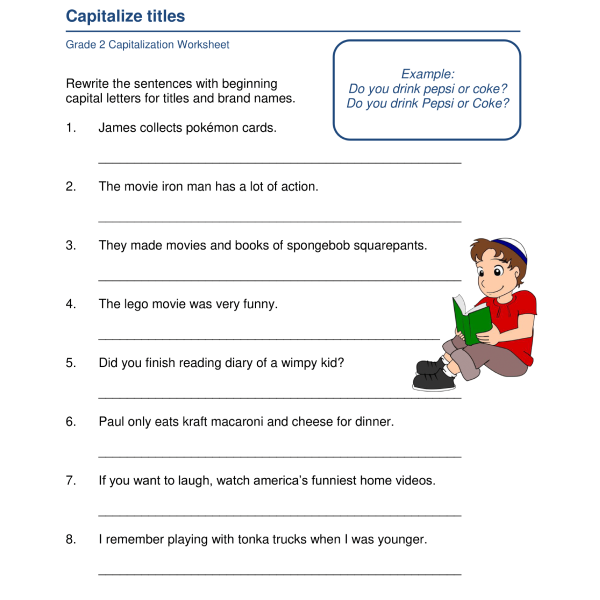 Mastering Capitalization and Punctuation: Grade 2 Worksheets - Made By ...