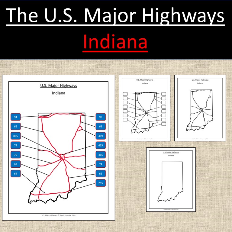 Florida, US State Major Highways Map Geography | Made By Teachers
