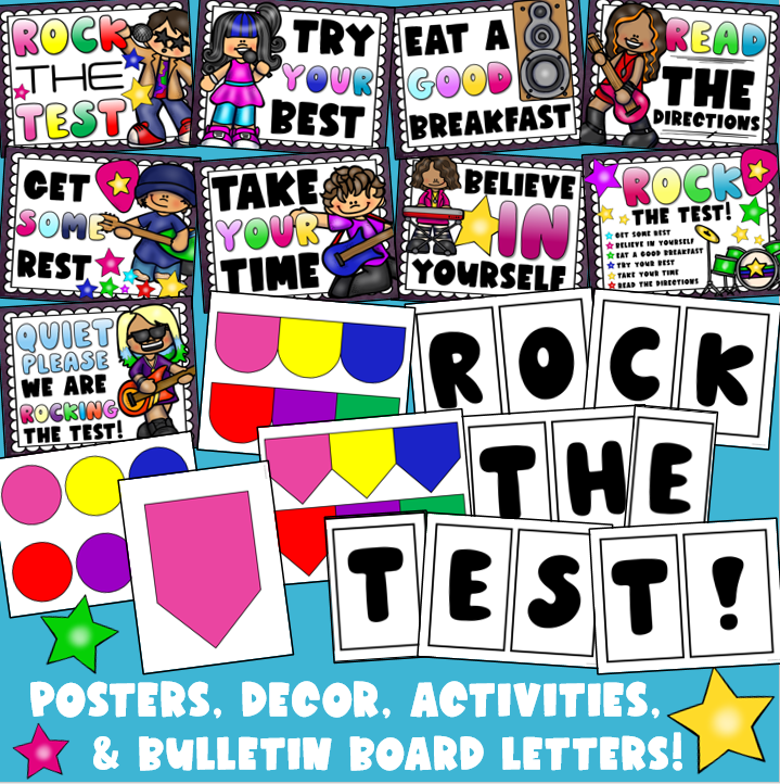 Rock the Test Posters & Activities | Testing Motivation | Test Prep ...
