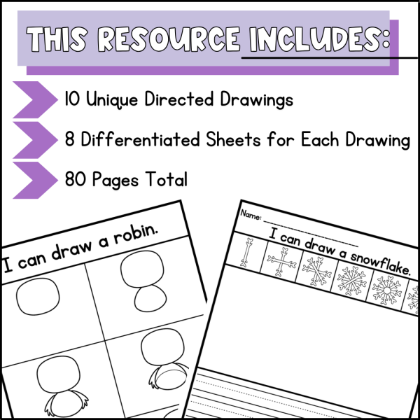 Winter Directed Drawings and Writing - Snowman Directed Drawing | Made ...