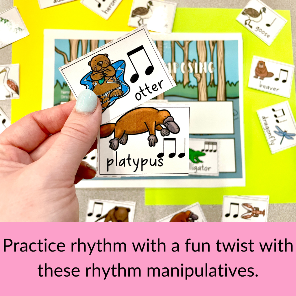 Wetland Animal Printable Rhythm Manipulatives + Composition Activity ...