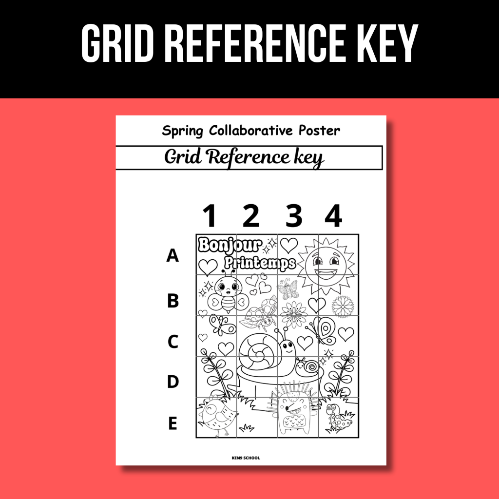 Spring Collaborative Poster Art Coloring Pages in French -Spring ...