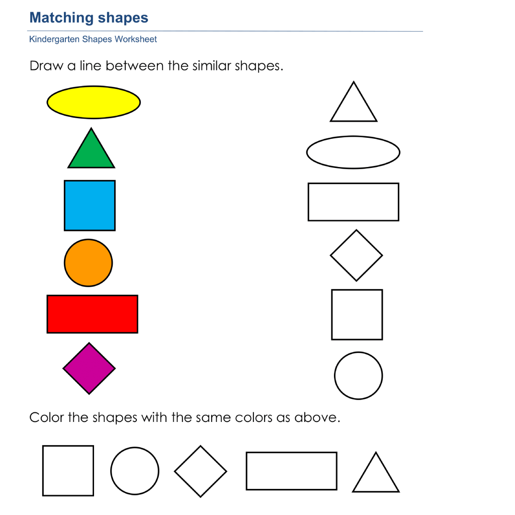 Kindergarten Shapes Worksheets - Made By Teachers