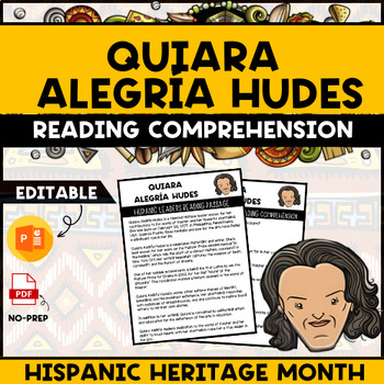 Hispanic Heritage Month Nonfiction Reading Comprehension QUIARA ALEGRIA ...