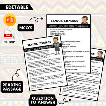 Hispanic Heritage Month Nonfiction Reading Comprehension SANDRA ...