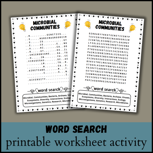 Microbial Communities : Word search puzzle worksheet activity | Made By ...